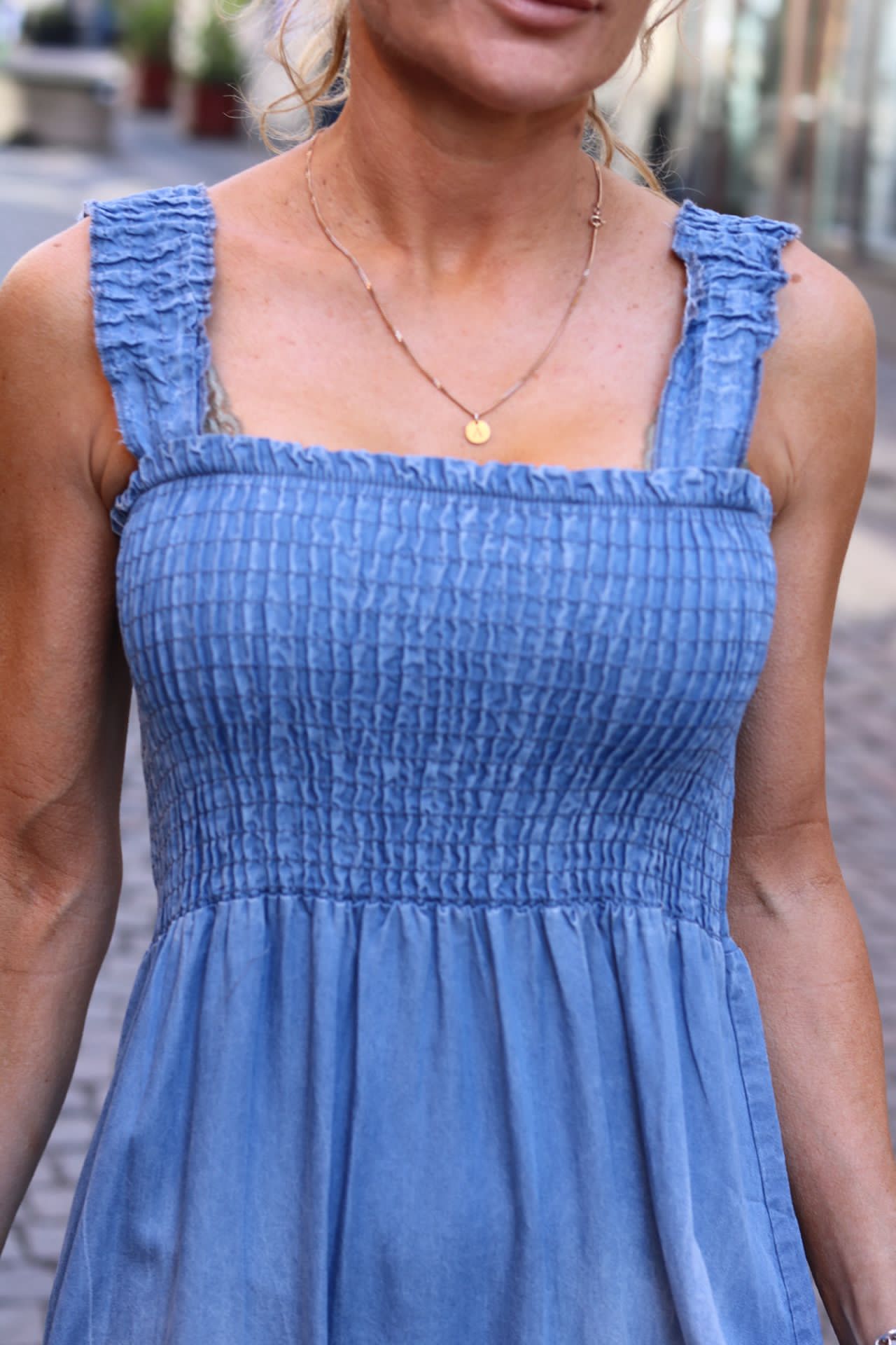 Julie - Jeansklänning med smock - Tencell - Fanny Michel